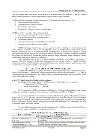 An Overview of FACTS Controllers for Power Quality Improvement | PDF