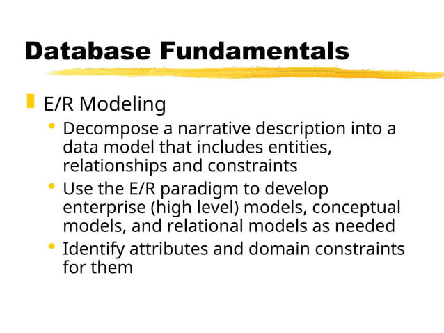 Introduction to database fundamentalshdj | PPT