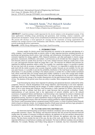 Electric Load Forecasting | PDF