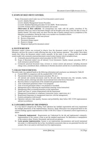 Document Control Effectiveness in ISO 15189 Accredited Laboratories | PDF