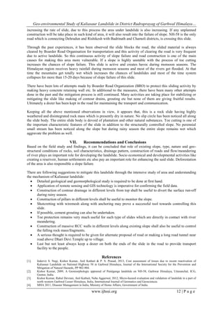 Geo-Environmental Study of Kaliasaur Landslide in District Rudraprayag ...
