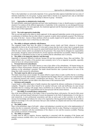 Approaches to Administrative Leadership | PDF