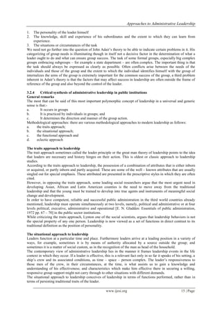 Approaches to Administrative Leadership | PDF | Business | Business and ...