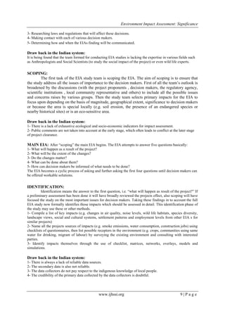 Environment Impact Assessment: Significance, Process And Problems | PDF ...