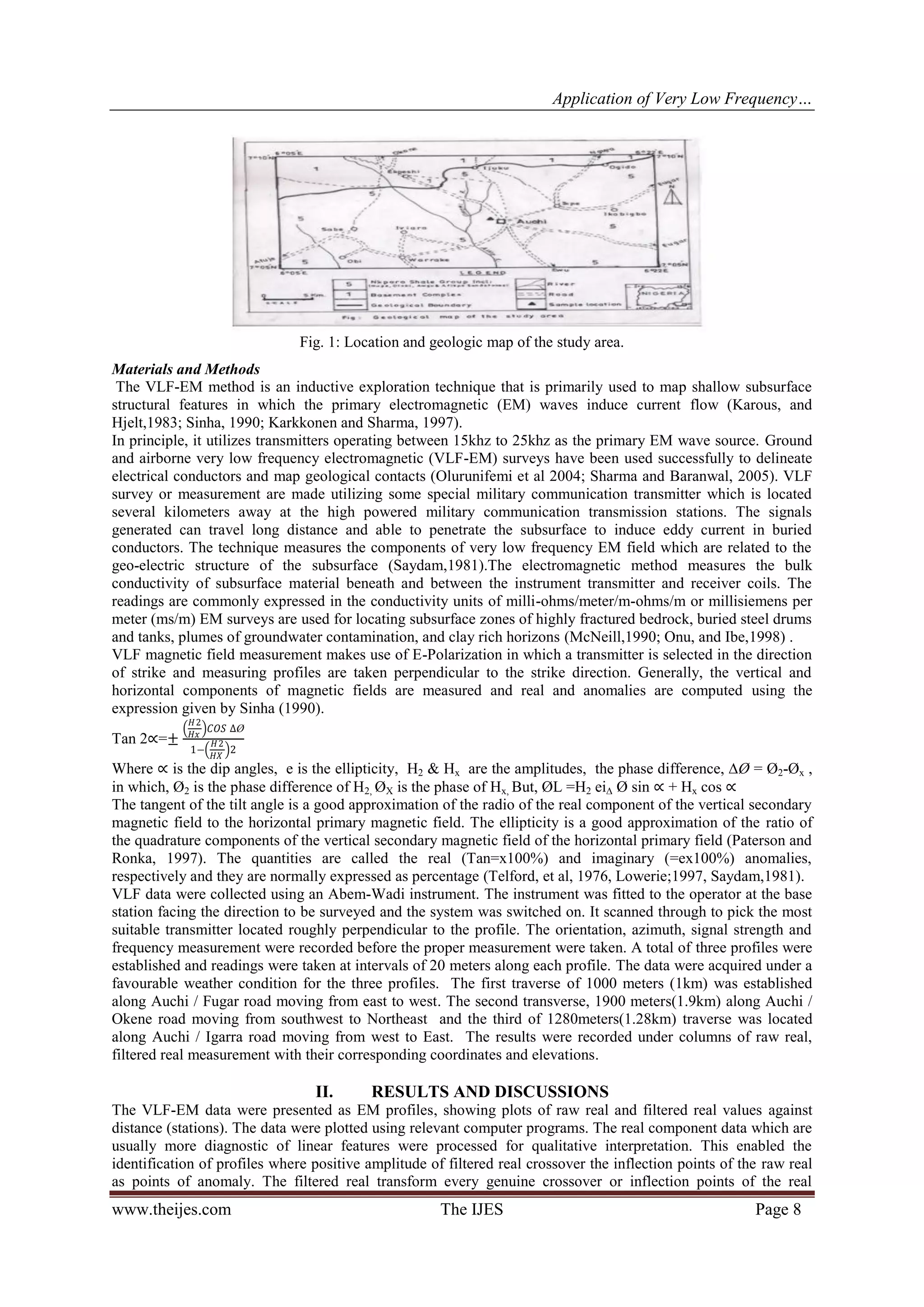 Application of Very Low Frequency- Electromagnetic (VLF-EM) Method to ...