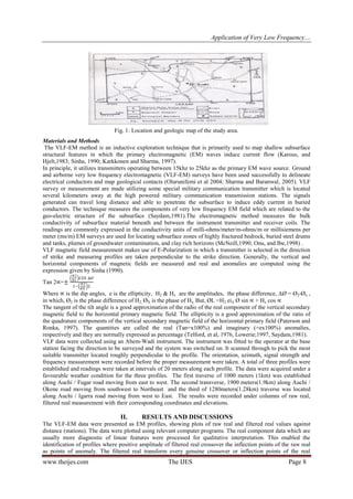 Application of Very Low Frequency- Electromagnetic (VLF-EM) Method to Map Fractures/Conductive ...