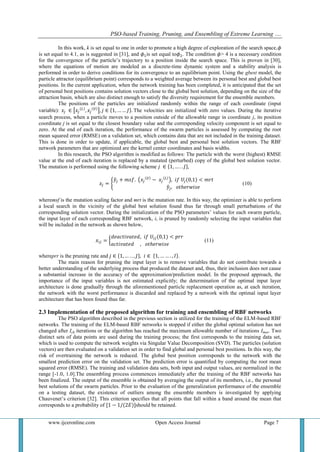 PSO-based Training, Pruning, and Ensembling of Extreme Learning Machine RBF Networks | PDF