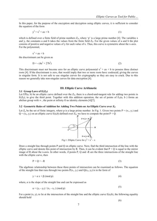 Elliptic Curves as Tool for Public Key Cryptography | PDF
