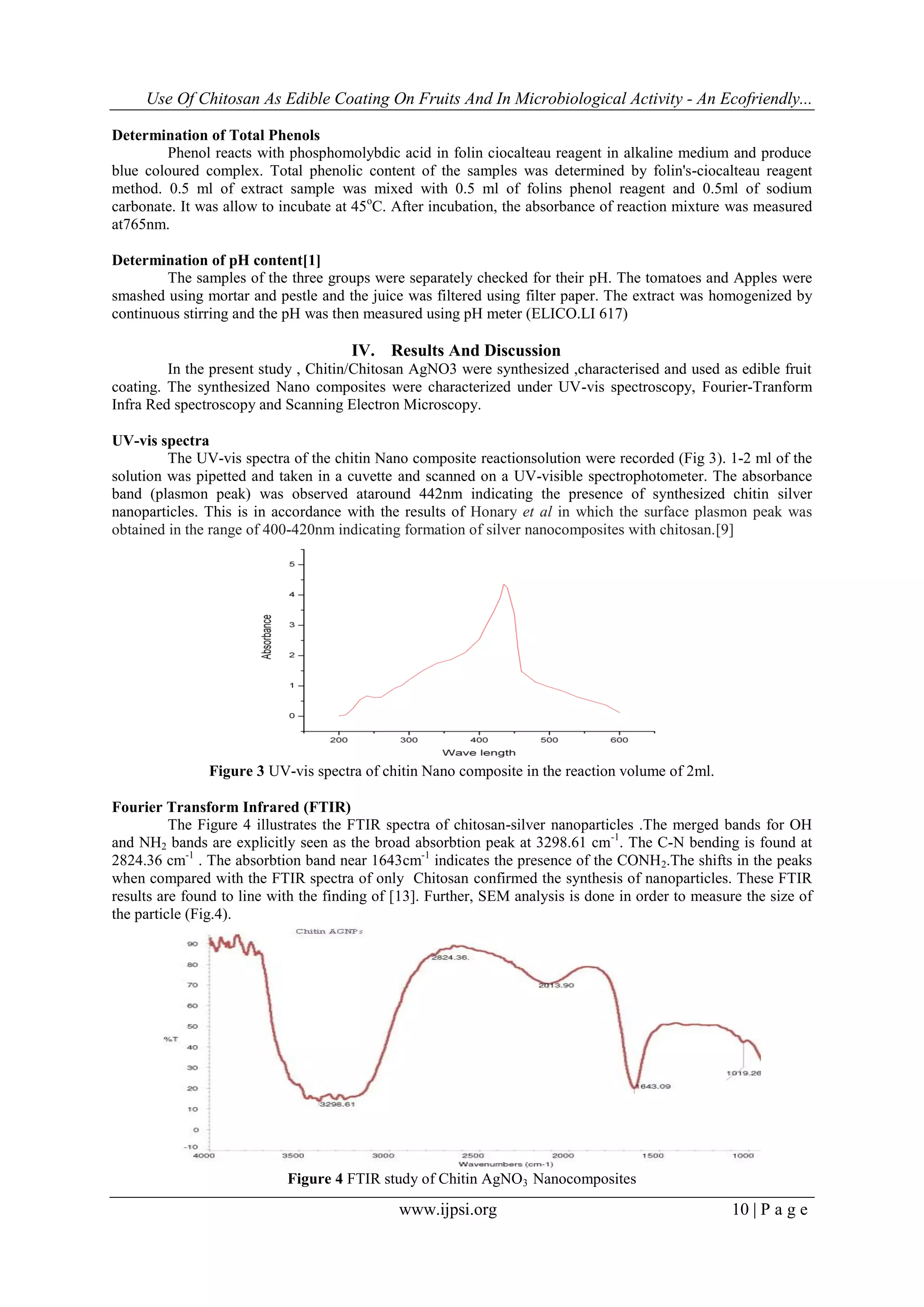 Use of Chitosan as Edible Coating on Fruits and in Micro biological ...