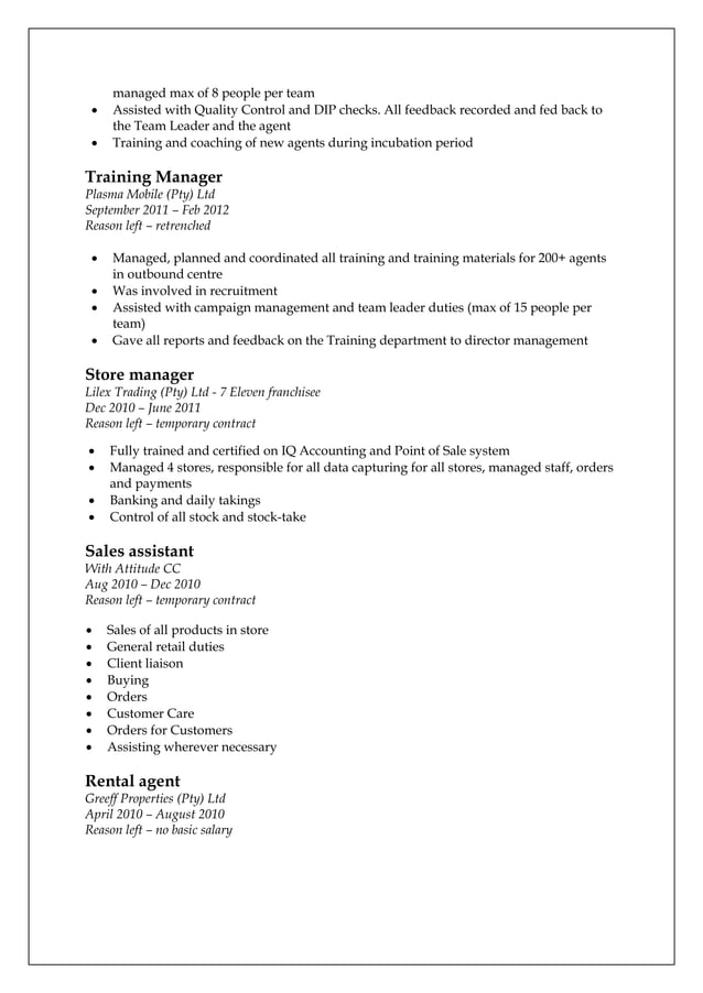 CV - Tracy Gardner | PDF | Human Resources | Business