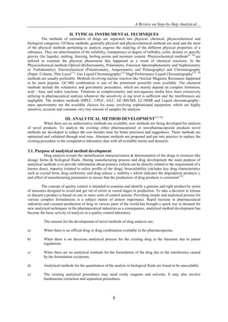 A Review on Step-by-Step Analytical Method Validation | PDF