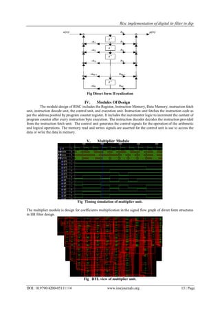 RISC Implementation Of Digital IIR Filter in DSP | PDF