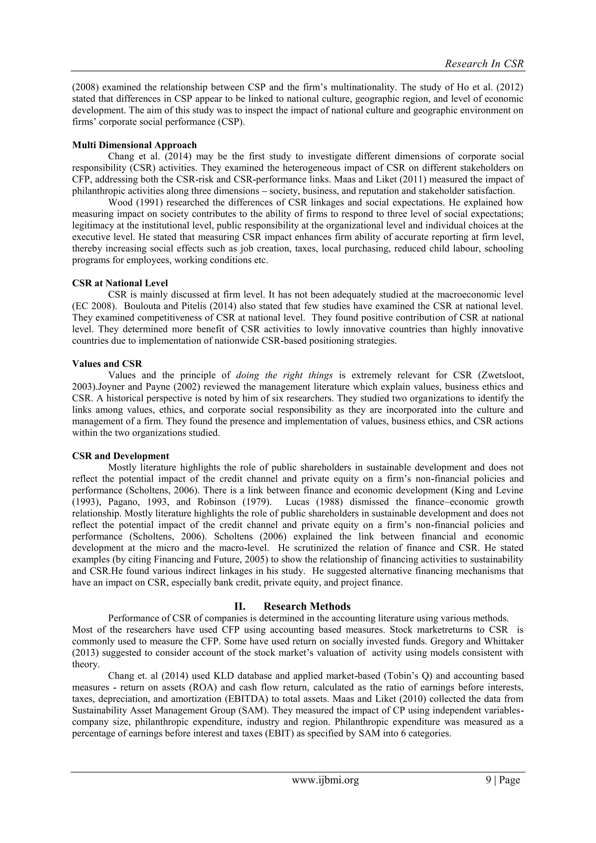 Research In CSR | PDF
