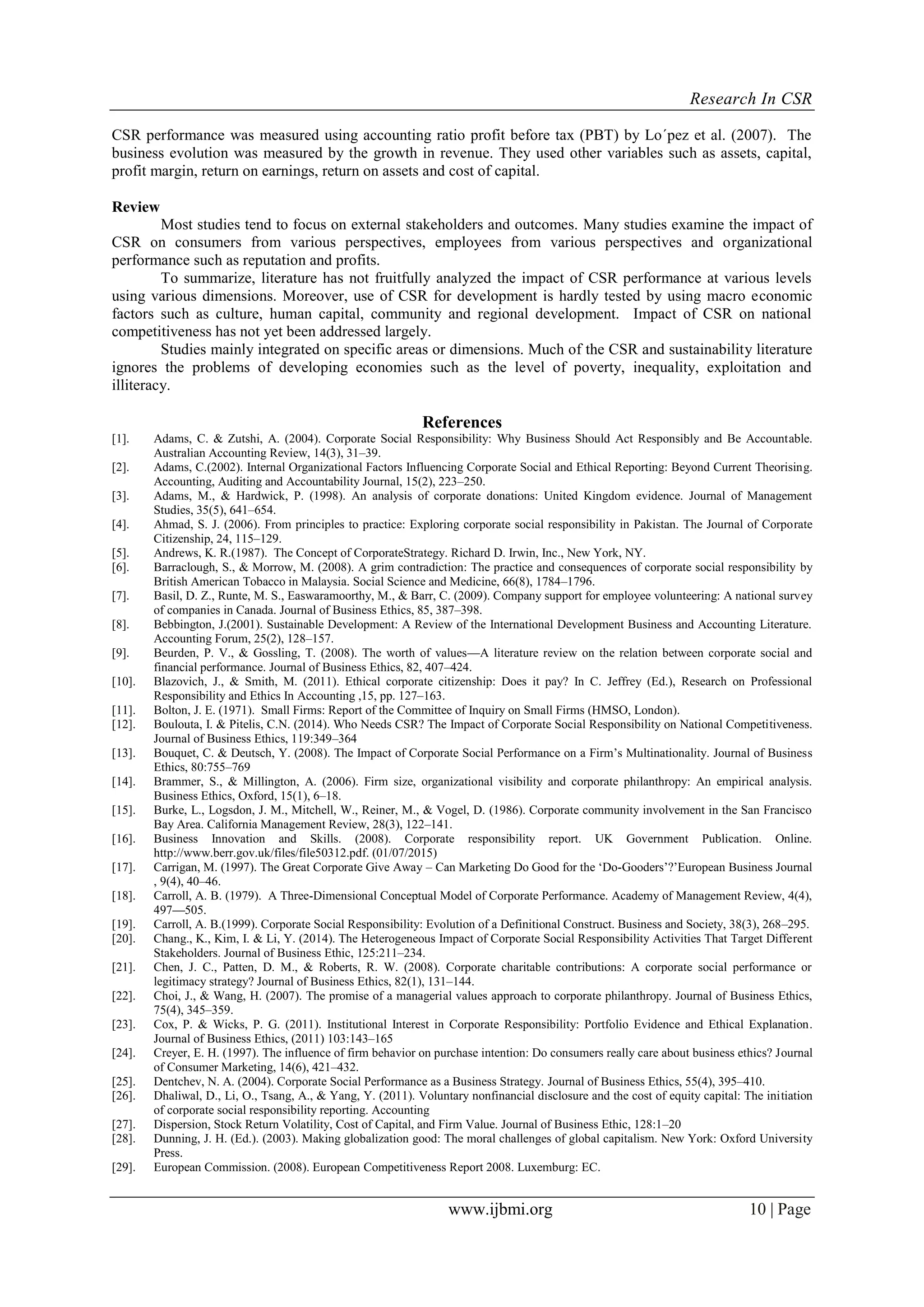 Research In CSR | PDF