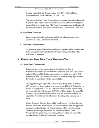 SCOTLAND HEIGHTS PRELIMINARY FOREST CONSERVATION REPORT | DOCX