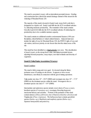 SCOTLAND HEIGHTS PRELIMINARY FOREST CONSERVATION REPORT | DOCX