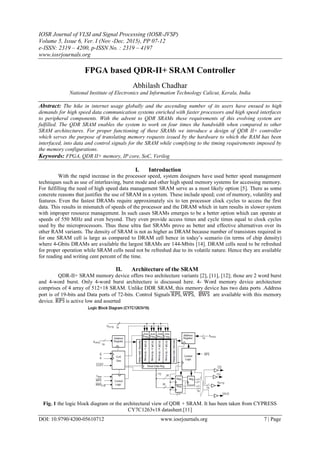 FPGA based QDR-II+ SRAM Controller | PDF
