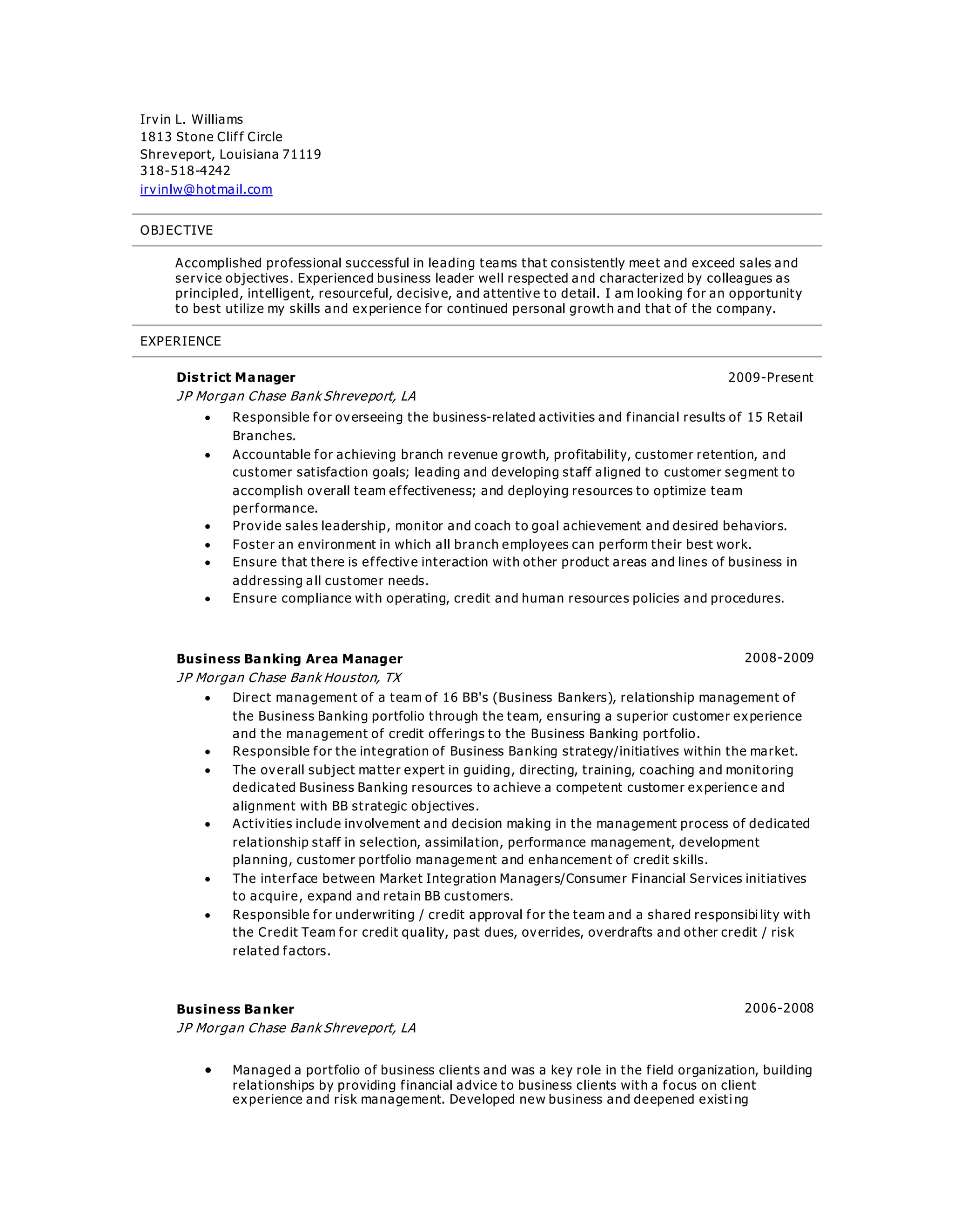 Irvin Williams-Resume | DOCX