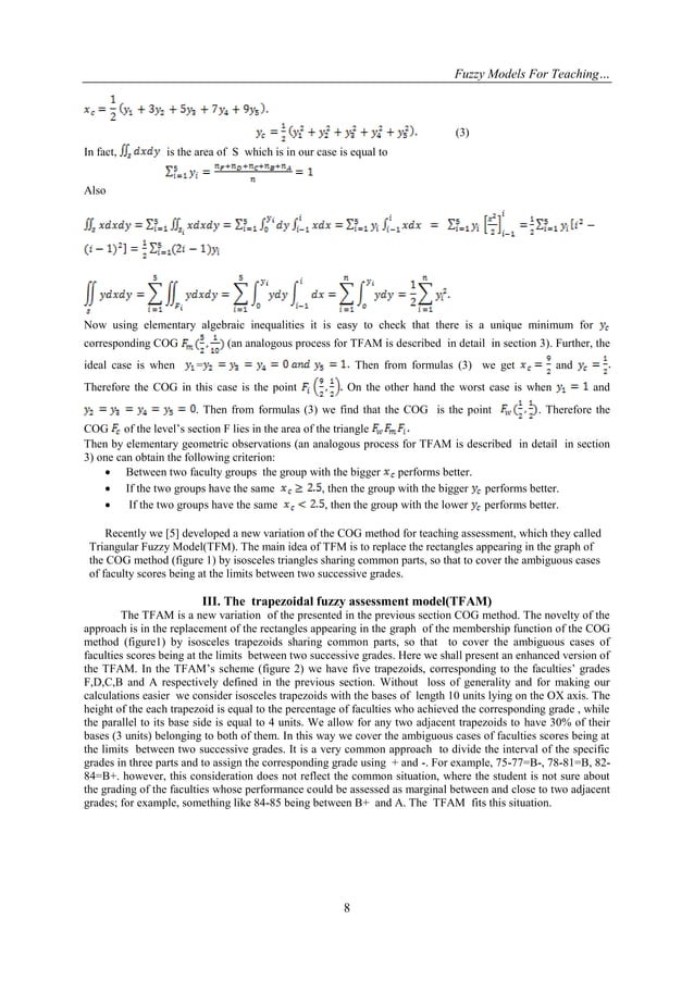 Fuzzy Models for Teaching Assessment | PDF