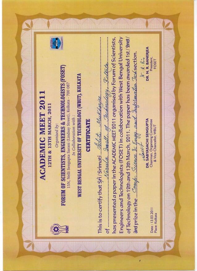 FOSET Certificate | PDF