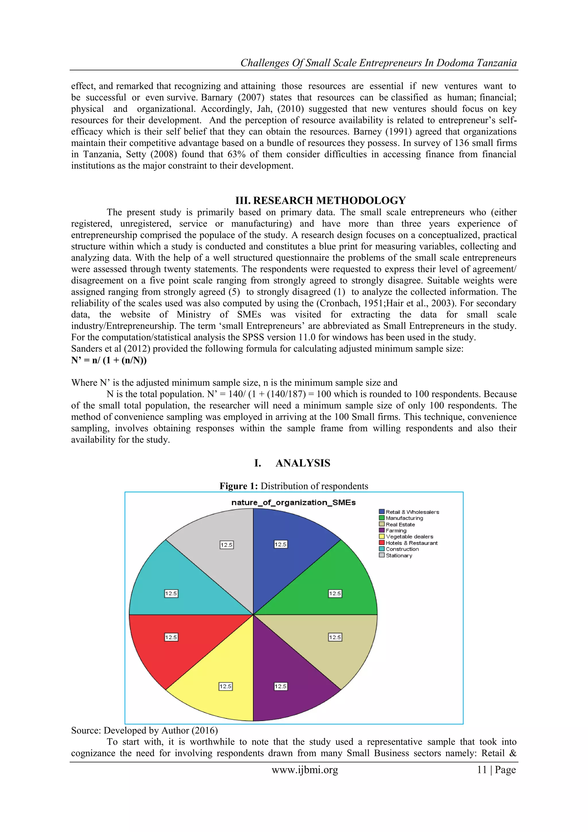 Challenges of Small Scale Entrepreneurs in Dodoma Tanzania | PDF