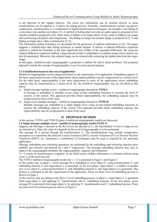 Enhanced Secret Communication Using Multilevel Audio Steganography | PDF