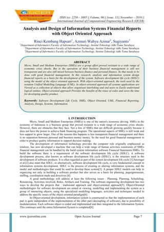 Analysis and Design of Information Systems Financial Reports with Object Oriented Approach | PDF