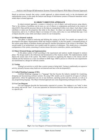 Analysis and Design of Information Systems Financial Reports with Object Oriented Approach | PDF