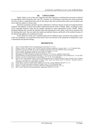 Architecture and Illusion in the works of Sheikh Bahai | PDF