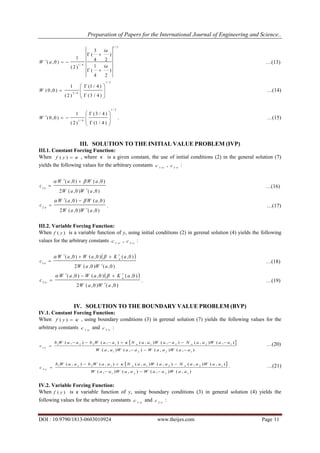 Initial and Boundary Value Problems Involving the Inhomogeneous Weber Equation and the Nield ...