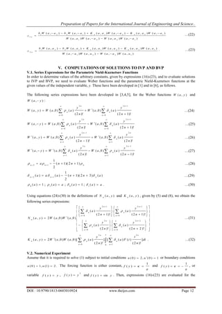 Initial and Boundary Value Problems Involving the Inhomogeneous Weber Equation and the Nield ...