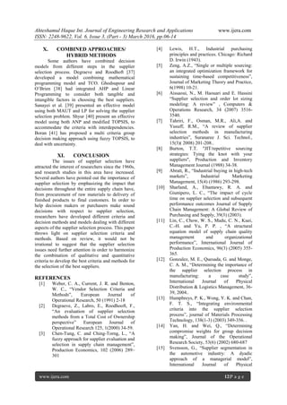Supplier Selection and Order Allocation Models in Supply Chain Management: A Review | PDF