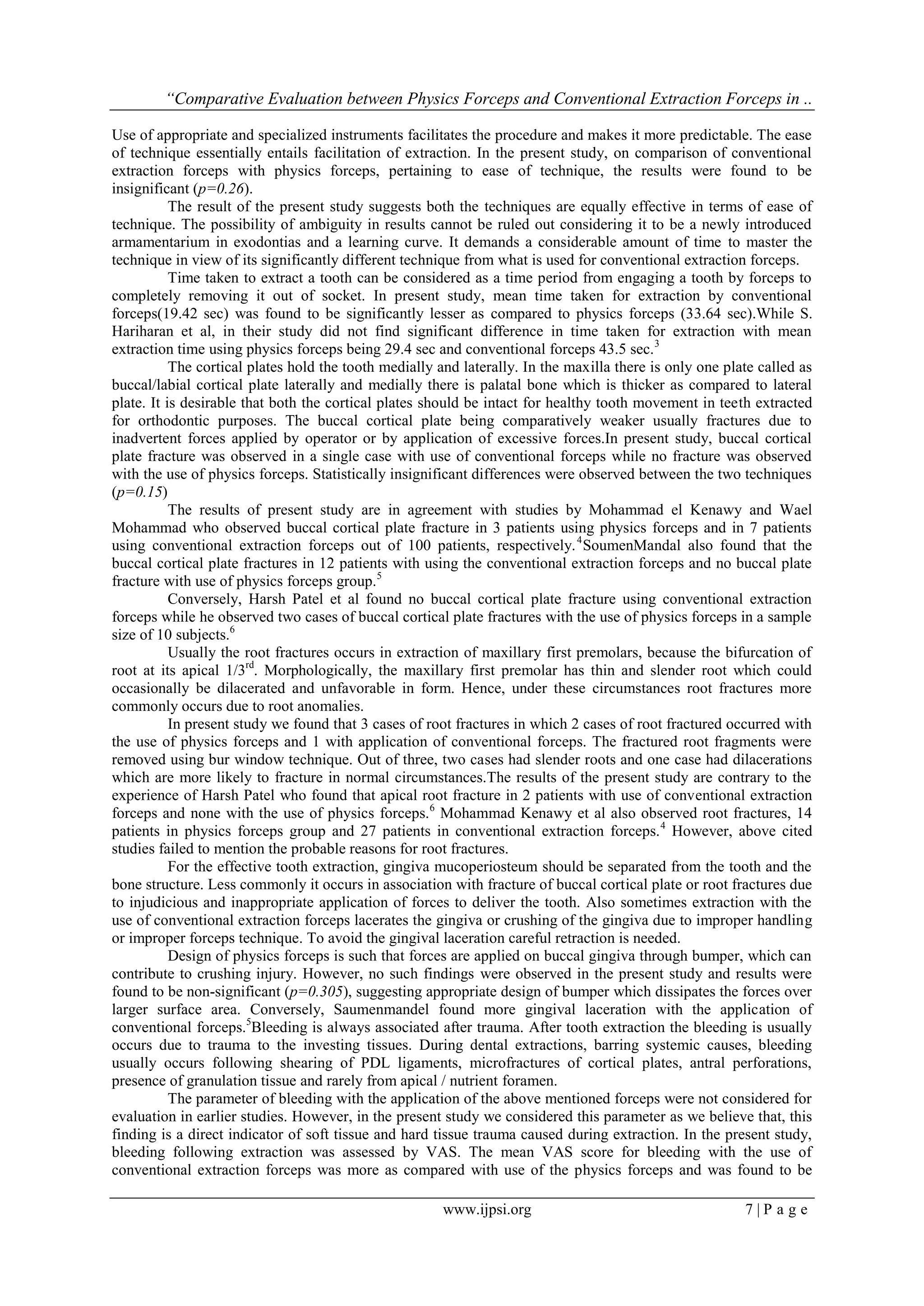 “Comparative Evaluation between Physics Forceps and Conventional ...