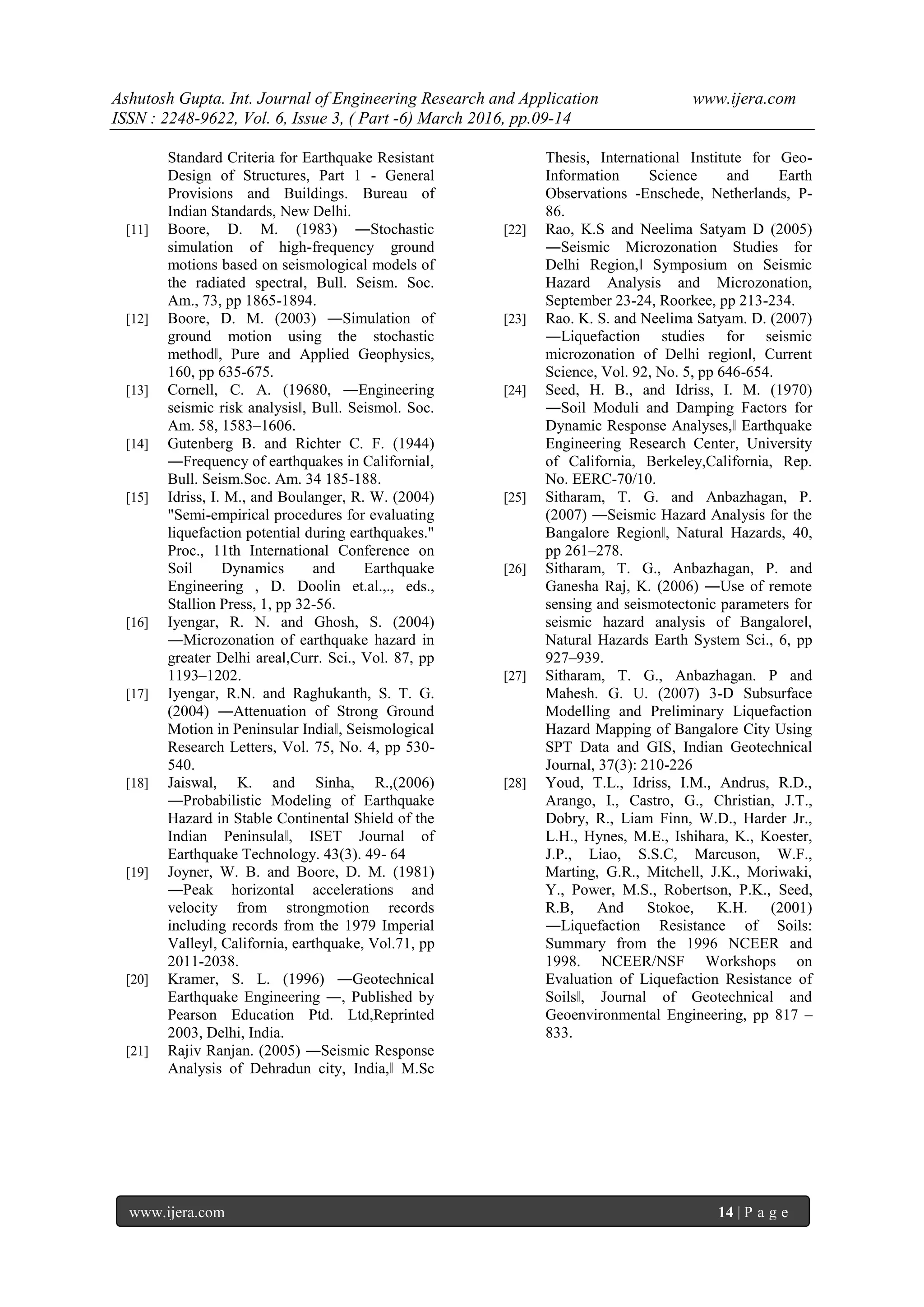 Seismic Microzonation - Principles and Methodology | PDF