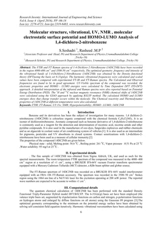 Molecular structure, vibrational, UV, NMR , molecular electrostatic surface potential and HOMO ...