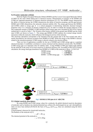 Molecular structure, vibrational, UV, NMR , molecular electrostatic surface potential and HOMO ...