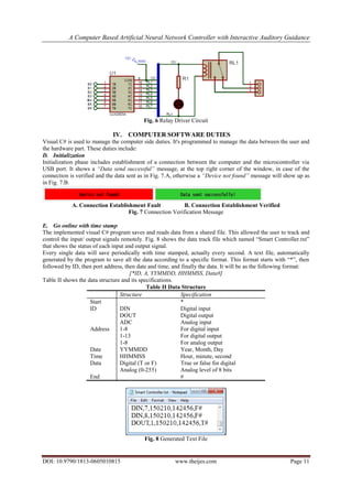 A Computer Based Artificial Neural Network Controller with Interactive Auditory Guidance | PDF