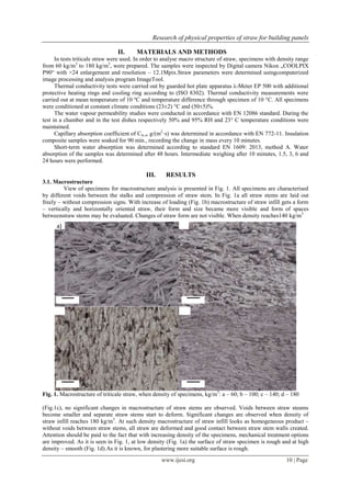 Research of Physical Properties of Straw for Building Panels | PDF