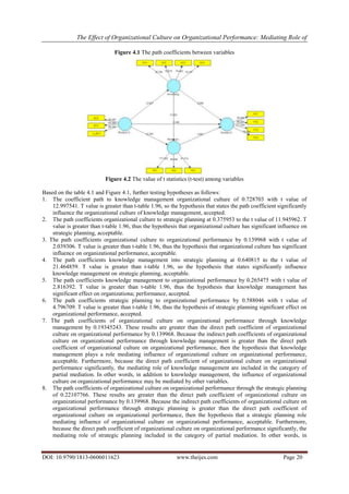 The Effect of Organizational Culture on Organizational Performance: Mediating Role of Knowledge ...