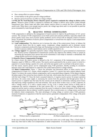 Reactive Power Compensation in 132kv & 33kv Grid of Narsinghpur Area | PDF