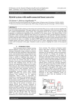 Hybrid system with multi-connected boost converter | PDF