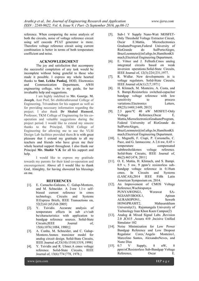 Optimization of Temperature Coefficient and Noise Analysis of MOSFET- Only Voltage Reference ...