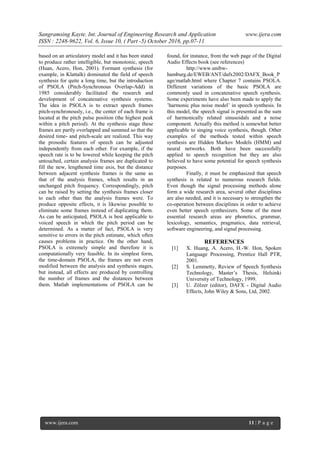 Tutorial - Speech Synthesis System | PDF