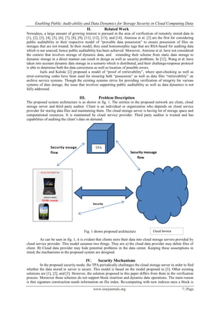 Enabling Public Audit Ability and Data Dynamics for Storage Security in Cloud Computing Data ...