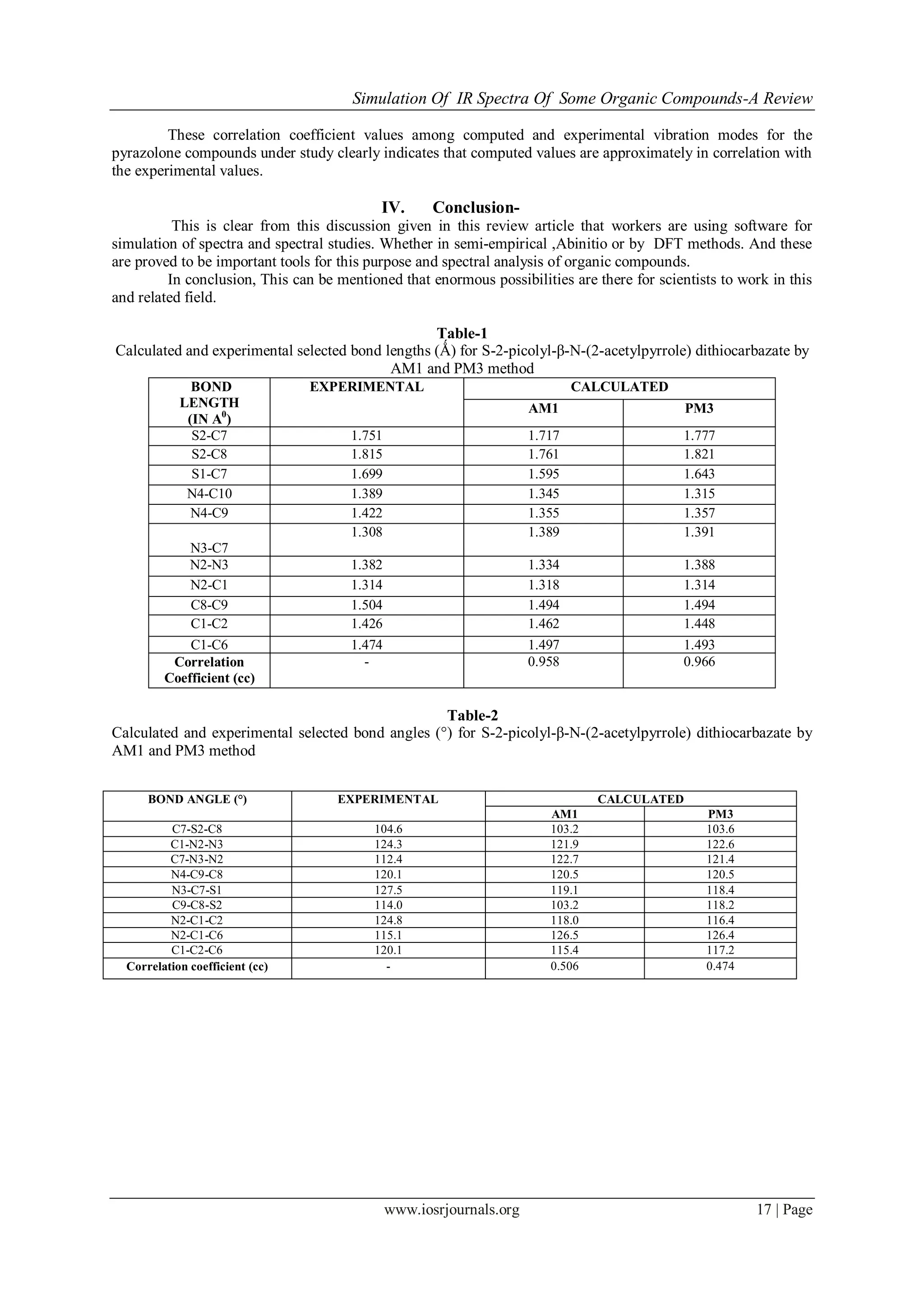 Simulation of IR Spectra of Some Organic Compounds-A Review | PDF