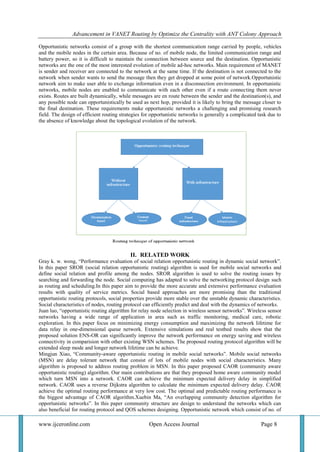 Advancement in VANET Routing by Optimize the Centrality with ANT Colony Approach | PDF
