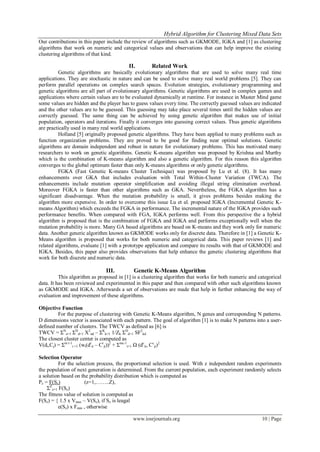 Hybrid Algorithm for Clustering Mixed Data Sets | PDF