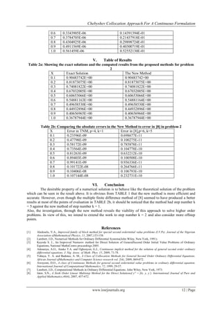 Chebyshev Collocation Approach for a Continuous Formulation of Implicit Hybrid Methods for Vips ...