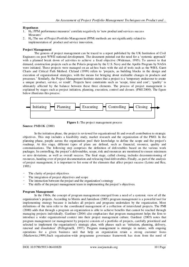 An Assessment Of Project Portfolio Management Techniques On Product A an-assessment-of-project-portfolio-management-techniques-on-product-a