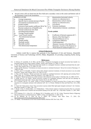 Numerical Simulation on Mixed Convection Flow within Triangular Enclosures Having Heatline ...